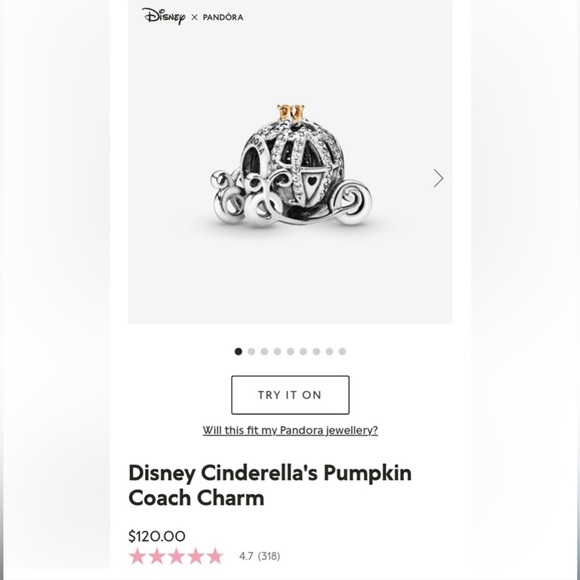 Pandora | Jewelry | Nwot Pandora Fit X Disney Cinderellas Pumpkin Coach ...